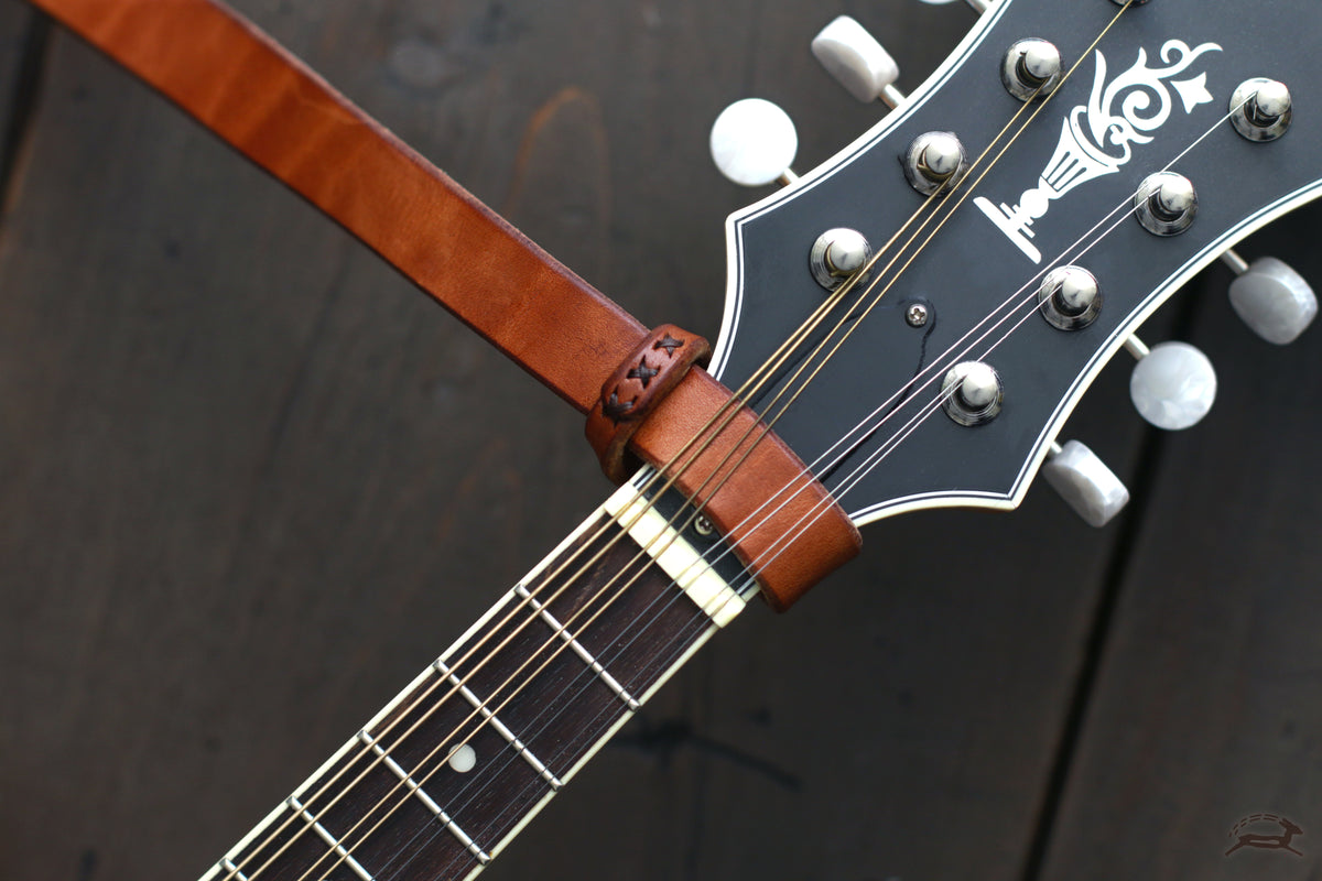 Leather Mandolin Straps - FOLK style | OCHRE handcrafted