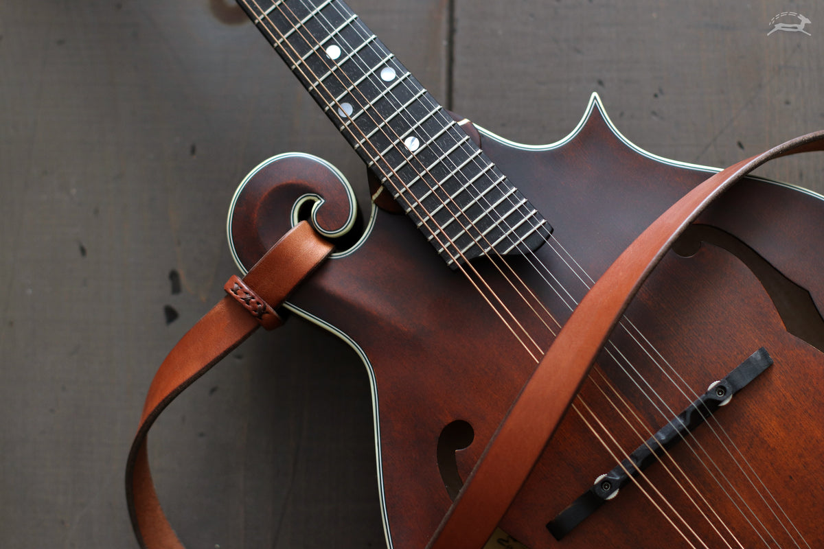 Leather Mandolin Straps - FOLK style | OCHRE handcrafted