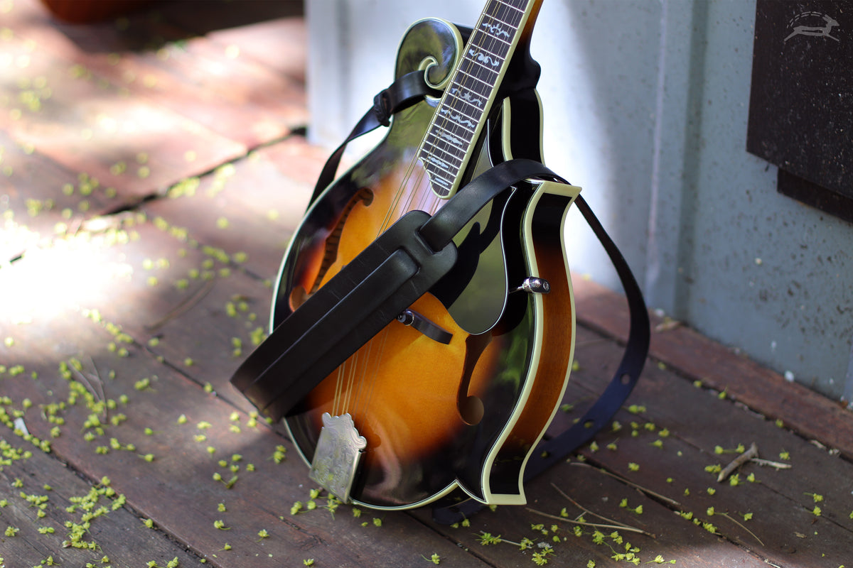 Leather Mandolin Straps - FOLK style | OCHRE handcrafted