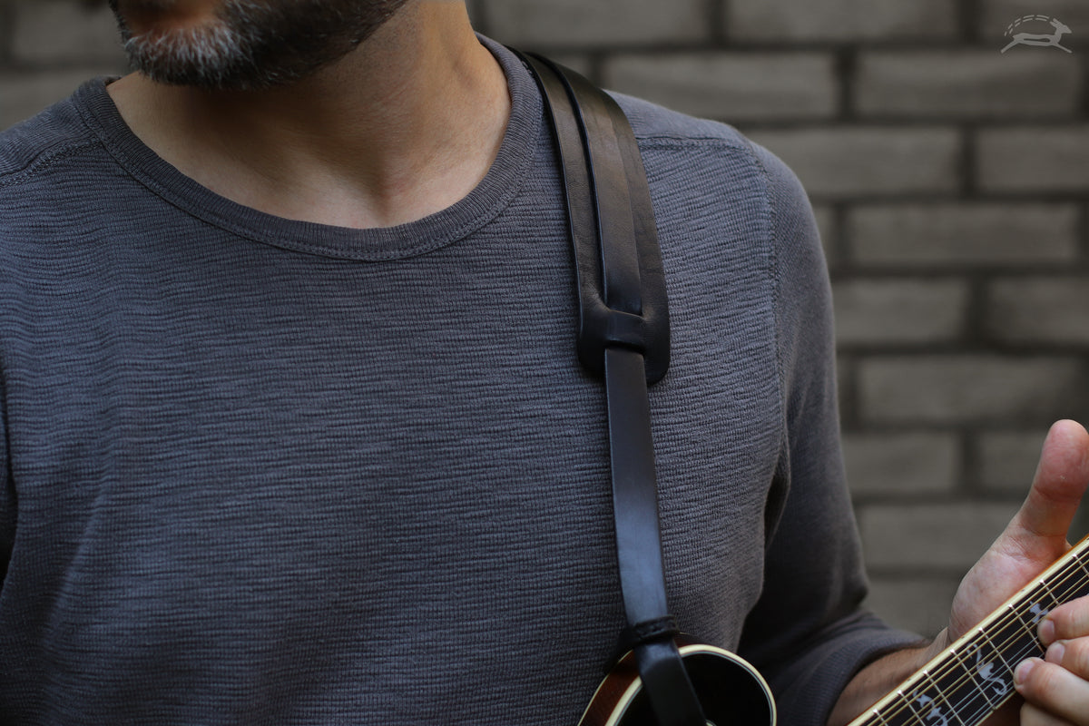 Leather Mandolin Straps - FOLK style | OCHRE handcrafted